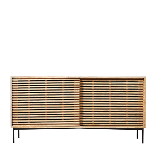 Swoon, Weaving, Sideboard, Scandi Style, Brown Natural, Mango Wood, W: 150cm x D: 45cm x H: 75 ...