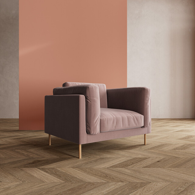 Swoon, Munich, Armchair, Pink, Crushed Velvet, W: 108cm x H: 81 cm by ...