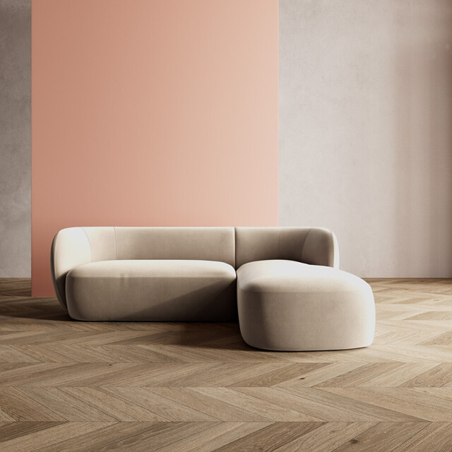 Swoon, Birch/plywood/foam Beige Plain Alban Right-hand Corner Sofa ...