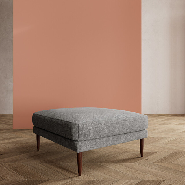 Swoon, Fabric, Kalmar, Ottoman, Thunder, House Weave, Dark Feet by ...