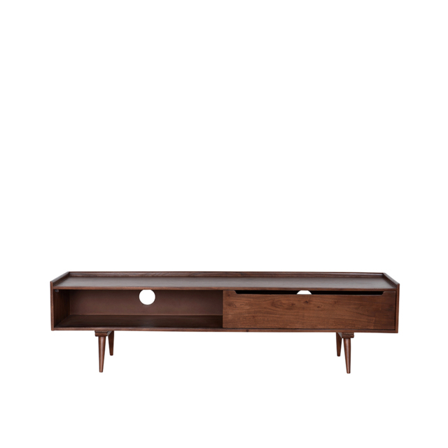 Swoon, Southwark, Scandi Media Unit TV Stand, Sliding Door, Brown ...