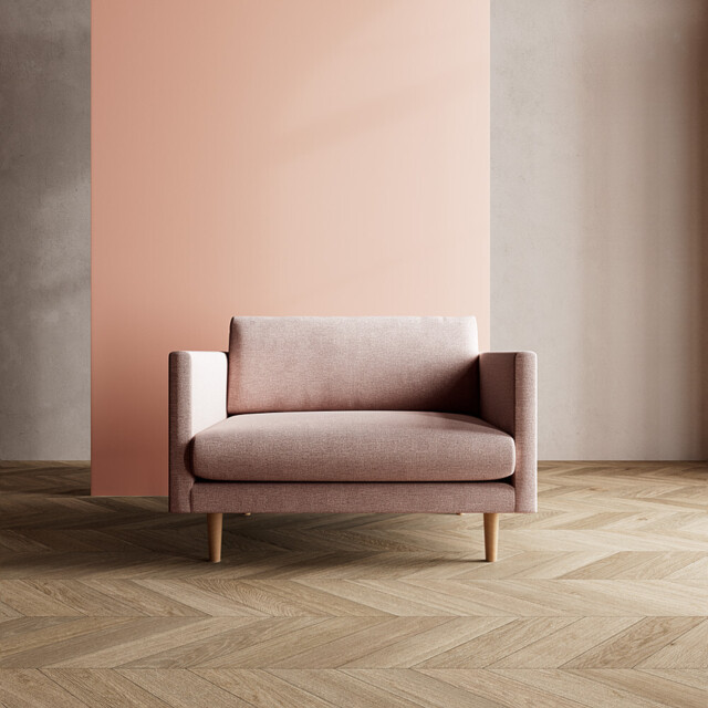 Swoon, Tivoli, Love Seat, Pink, House Weave, W:112cm x H:79cm by Swoon ...