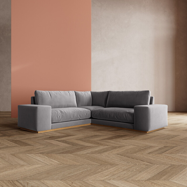 Swoon, Fabric Denverwb Four-seater Corner Sofa, Silver Grey, Easy ...