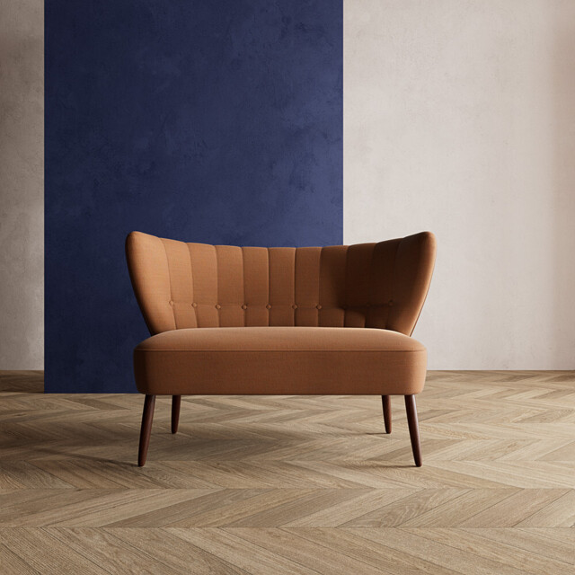 Swoon, Fabric, Fitz, Two-seater Sofa, Burnt, Linen, Dark Feet by Swoon | ufurnish.com