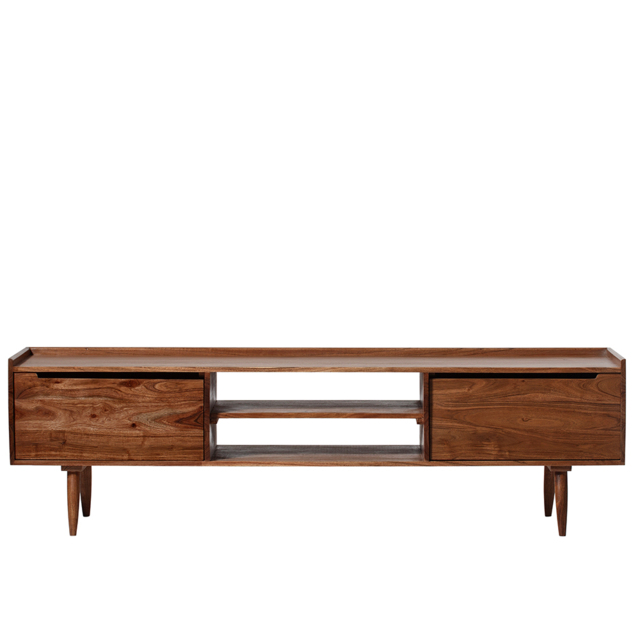 Swoon, Southwark, Large TV Stand, Scandi Style, Brown, Acacia, W: 145cm ...