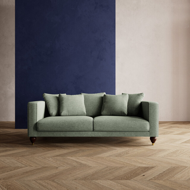 Swoon, Fabric, Waterloo, Two-seater Sofa, Juniper, House Weave, Dark ...