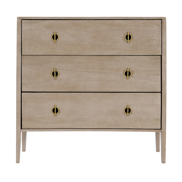 Swoon, Mango Wood/, Steel, Grey Plain Morse Scandi Three-drawer Chest ...