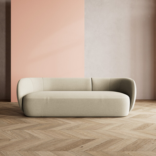 Swoon, Fabric Alban Three-seater Sofa, Porcelain, Smart Wool by Swoon ...