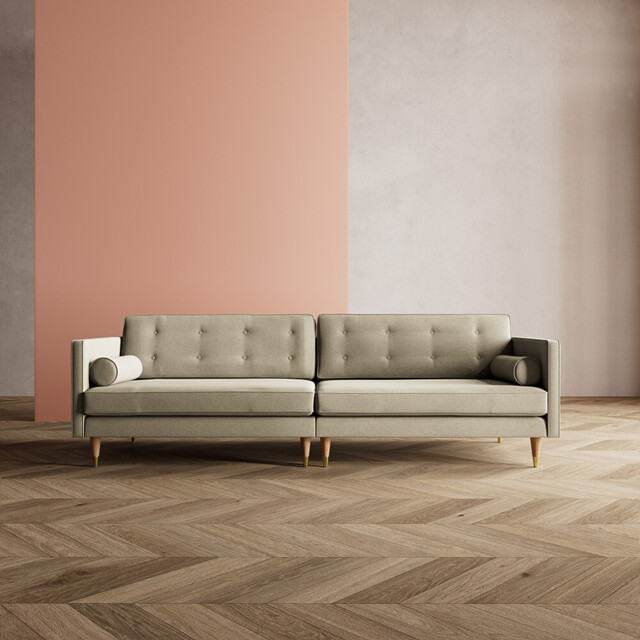 Swoon, Fabric, Porto, Four-seater Sofa, Porcelain, Smart Wool, Light ...