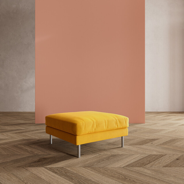 Swoon, Munich, Ottoman, Grey, Easy Velvet, Silver Feet, W: 67cm x D ...