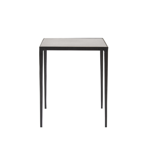 Swoon, Teesdale, Industrial Side Table, Black, Steel, Concrete, W: 45cm ...