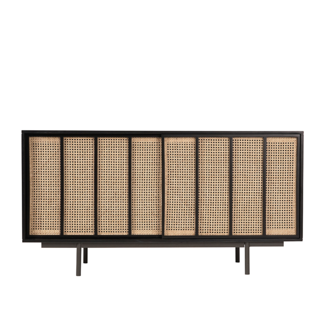 Swoon, Kielder, Mid-Century Scandi Sideboard, Beige, Mango Wood, W: 145cm x H: 75 cm by Swoon ...