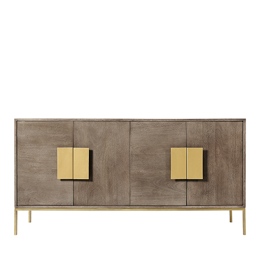 Swoon, Banner, Sideboard, Mid-Century Style, Brass Sandblasted Grey ...