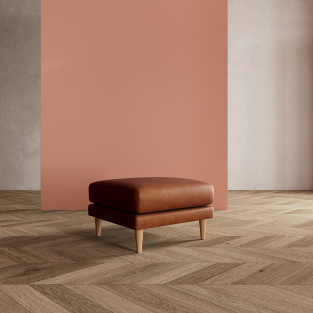 Swoon, Fabric, Turin, Ottoman, Tan, Smart Leather, Light Feet ...