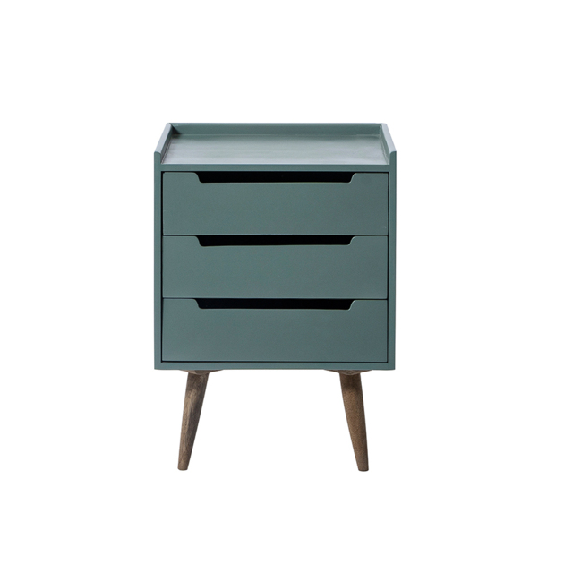 Swoon, Green Wood Southwark Mid-century Scandi Bedside Table, Turquoise ...