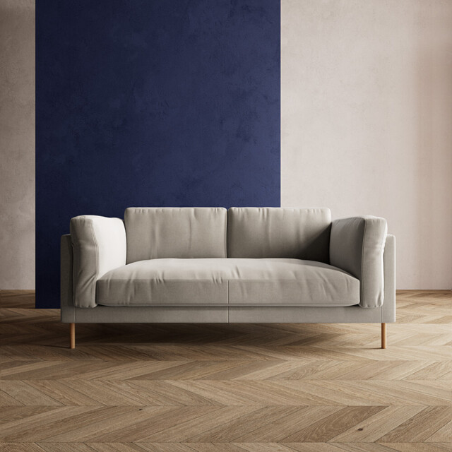 Swoon, Munich, Two-Seater Sofa, White Bone, Easy Velvet, W:182cm x D ...