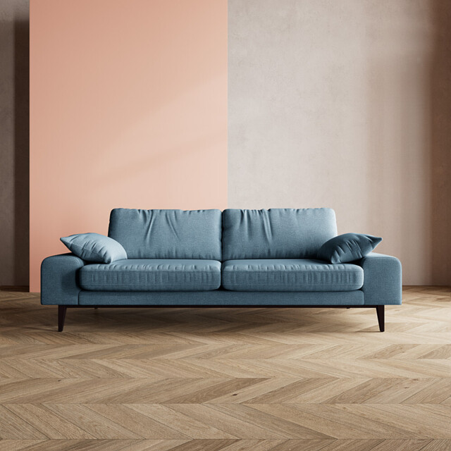 Swoon, Fabric, Tulum, Three-seater Sofa, Reef, House Weave, Dark Feet, 234cmx82cm by Swoon ...