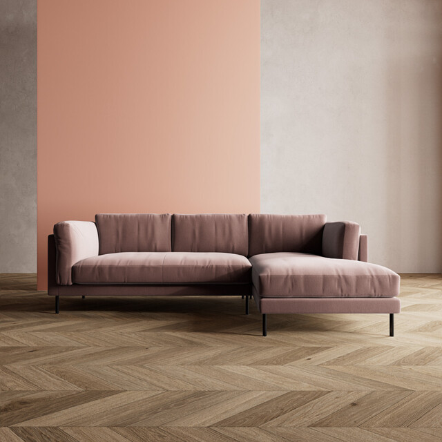 Swoon, Fabric Munich Right-hand Corner Sofa, Dusk, Crushed Velvet ...