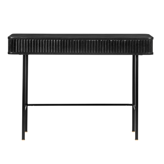Swoon, Skinner, Scandi Console Table, Black, Mango Wood, W: 110cm x H ...