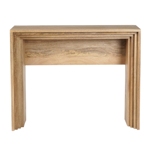 Swoon, Seville, Scandi Console Table, Natural Oak-Stained Mango Wood by ...