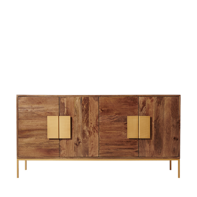 Swoon, Banner, Sideboard, Mid-Century Modern Style, Brass, Brown Mango ...