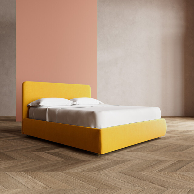 Swoon, Turmeric Fabric, Brockham, Ottoman Bed, Easy Velvet, Brass Feet ...