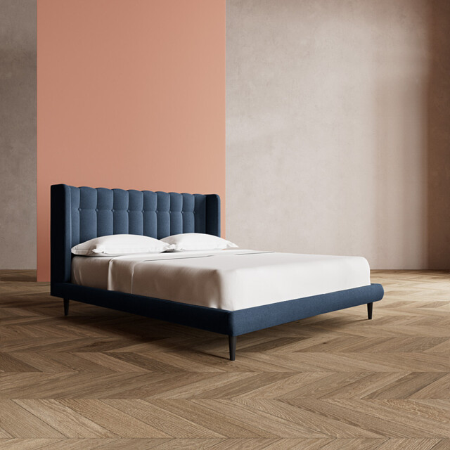 Swoon, Fabric, Kipling, Bed, Indigo, Smart Wool, Dark Feet, Super King ...