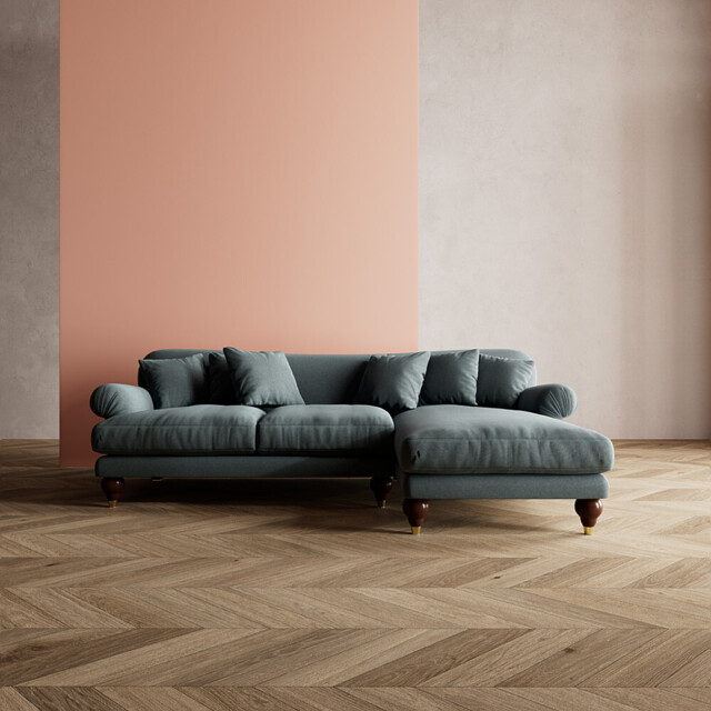 Swoon, Fabric, Willows, Right-hand Corner Sofa, Nordic, Smart Wool ...