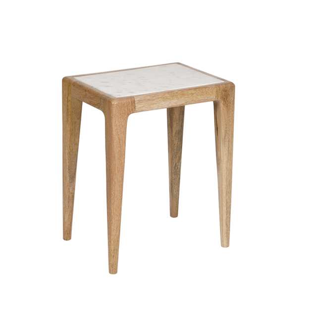 Swoon, Wood/stone Nyhavn Mid Century Side Table by Swoon | ufurnish.com