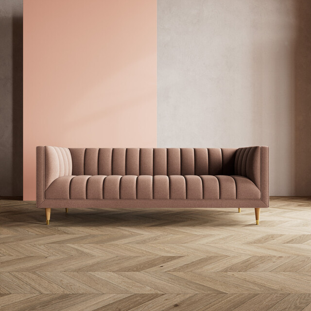 Swoon, Fabric, Willem, Three-seater Sofa, Rose, Smart Wool, Light Feet ...