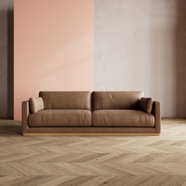 Swoon, Fabric, Alesund, Three-seater Sofa, Saddle, Smart Leather, Light ...
