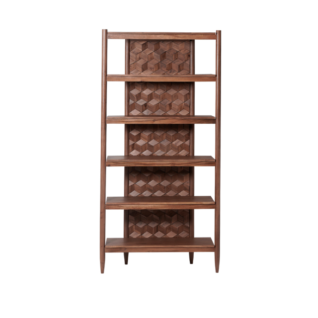 Swoon, Terning Mid Century Shelving Unit, Dark Brown Acacia by Swoon ...