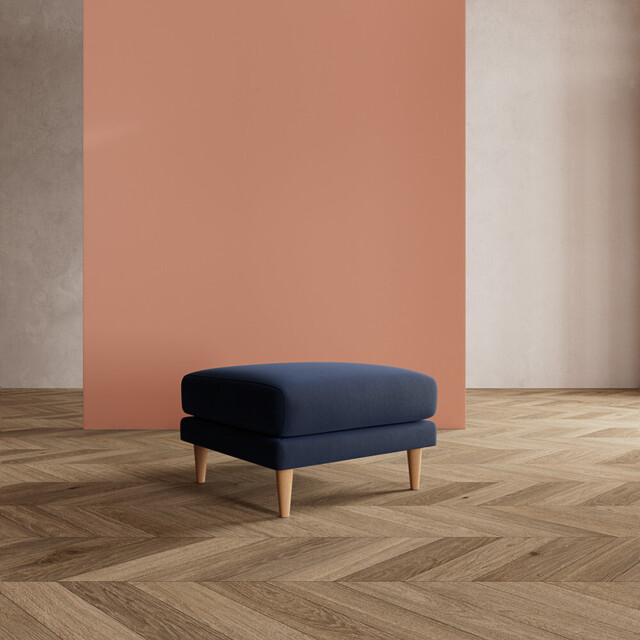 Swoon, Fabric, Turin, Ottoman, Denim, Crushed Velvet, Light Feet ...