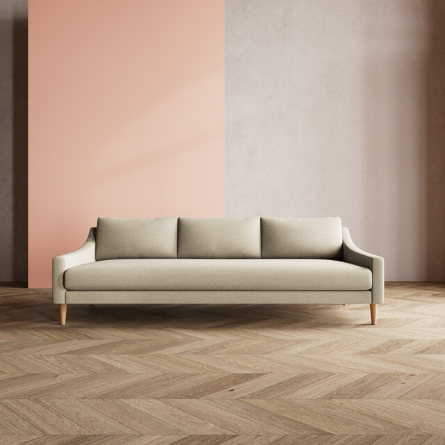 Swoon, Fabric, Turin, Three-seater Sofa, Porcelain, Smart Wool, Light ...