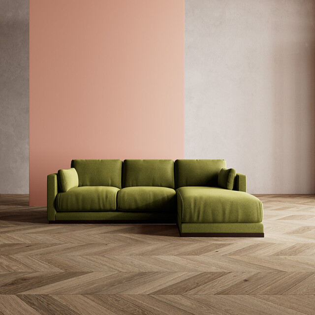 Swoon, Fabric, Alesund, Right-hand Corner Sofa, Kiwi, Smart Wool, Dark ...