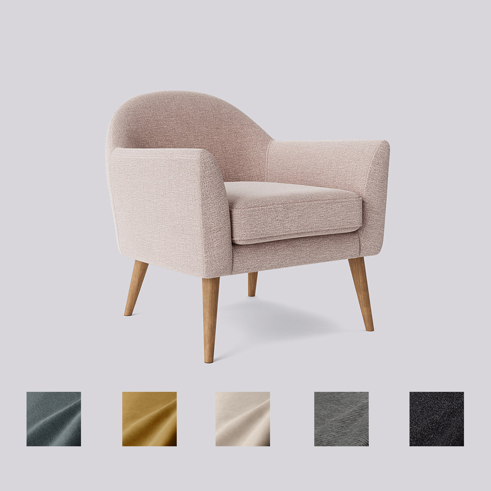 Swoon - Juno - Armchair - Pink - House Weave by Swoon | ufurnish.com