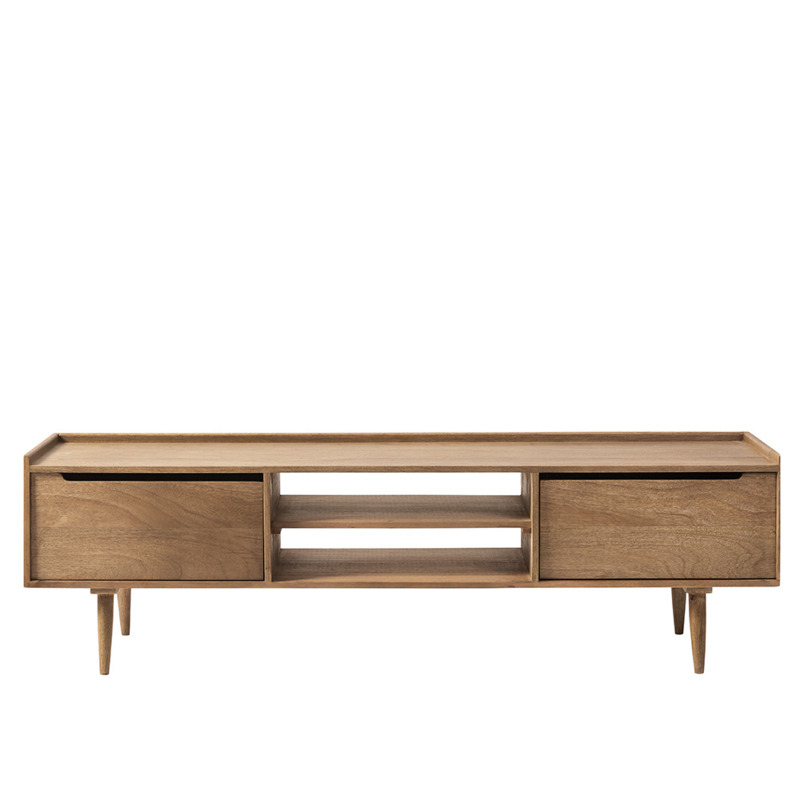 Swoon - Southwark - TV Stand - Scandi Style - Brown - Mango Wood by ...