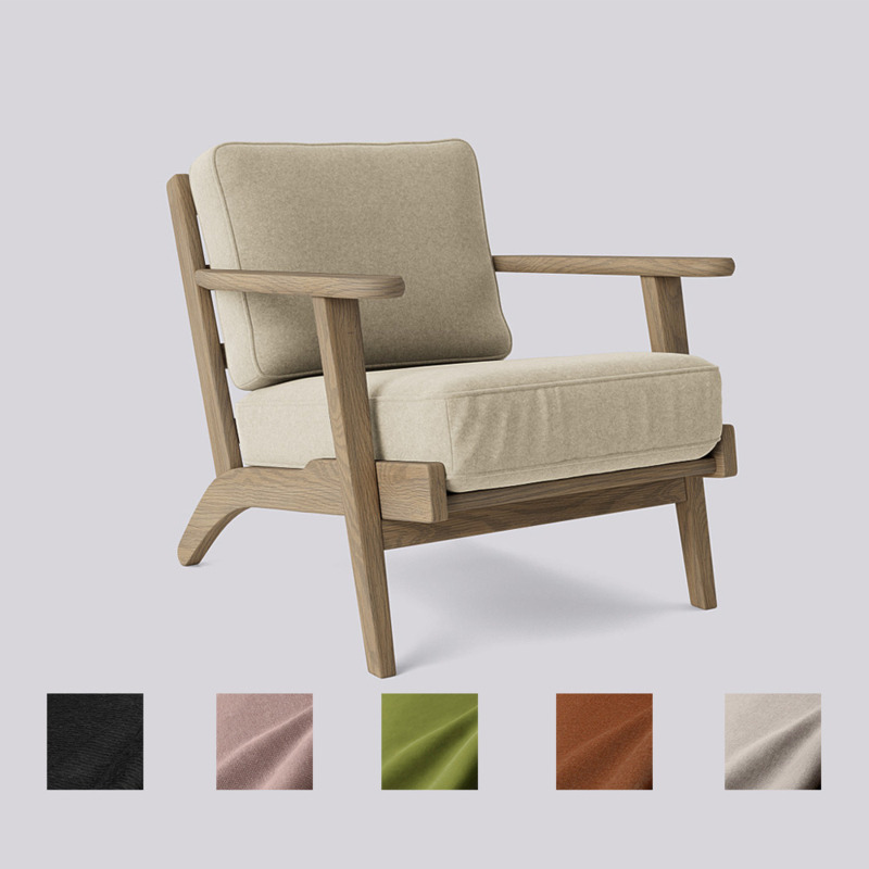Swoon - Karla - Armchair - Beige - Smart Wool by Swoon | ufurnish.com