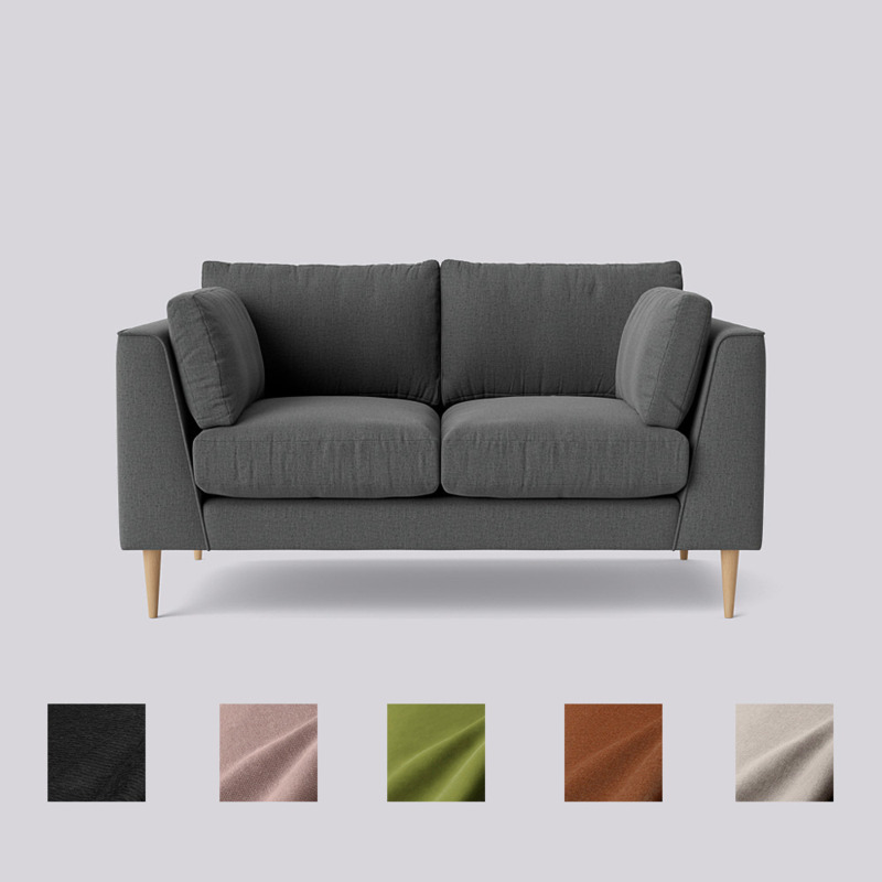 Swoon - Nero - Two-Seater Sofa - Grey by Swoon | ufurnish.com