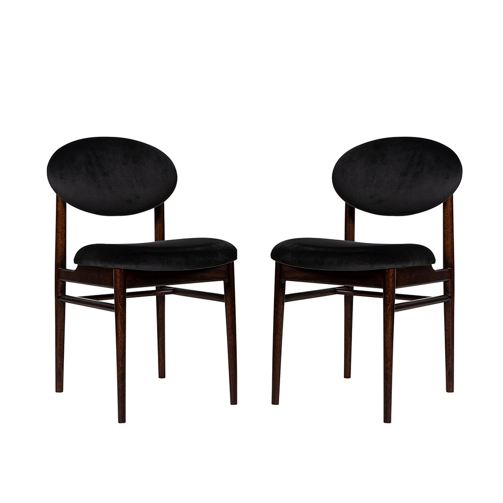 Swoon - Olaf - Mid-Century Dining Chair - Set Of Two - Brown - Mango ...