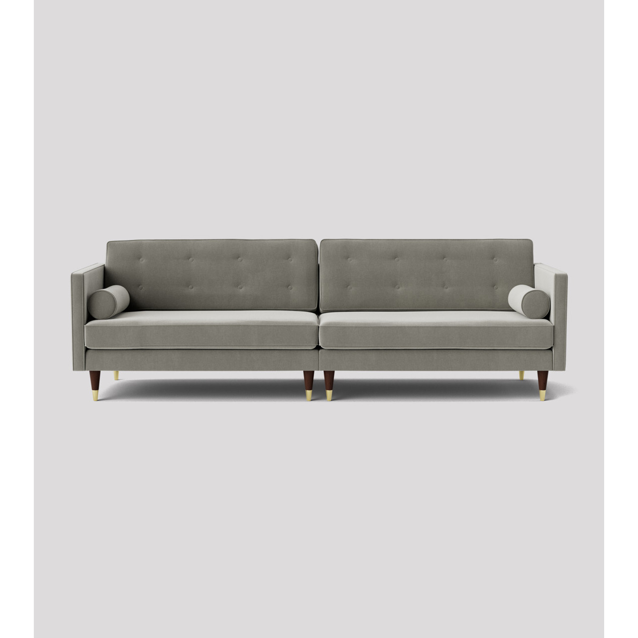 Swoon - Porto - Four-Seater Sofa - Grey - Crushed Velvet by Swoon ...