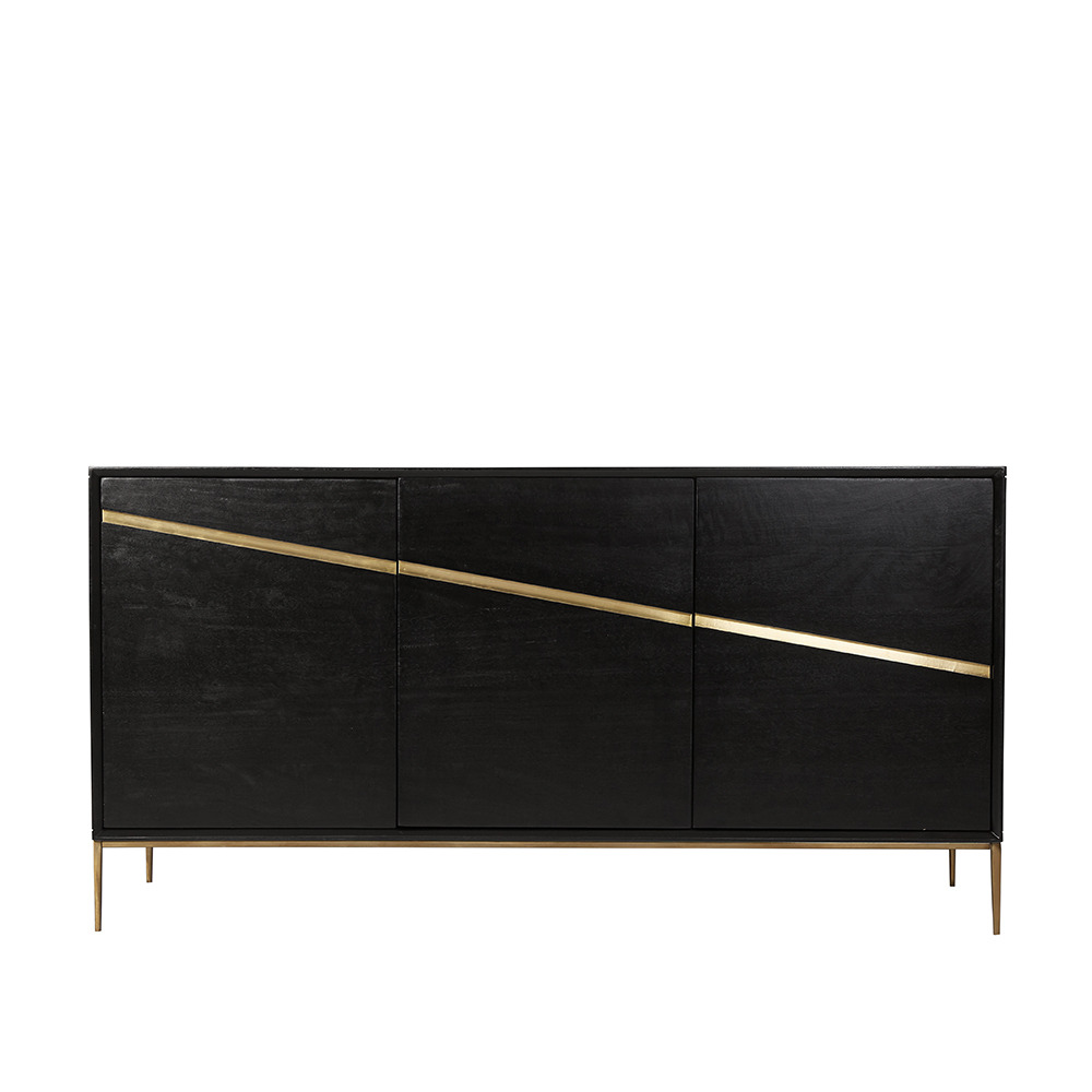 Swoon - Sonny - Art Deco Sideboard - Black - Mango Wood & Brass by ...