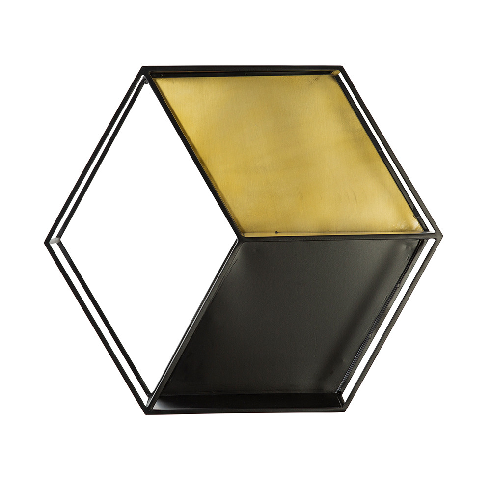Swoon - Terning - Mid-Century Modern Floating Shelf - Black - Brass by ...