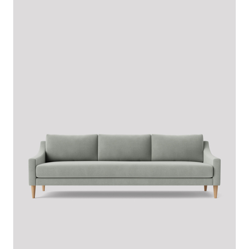 Swoon - Turin - Three-Seater Sofa - Grey - Easy Velvet by Swoon ...