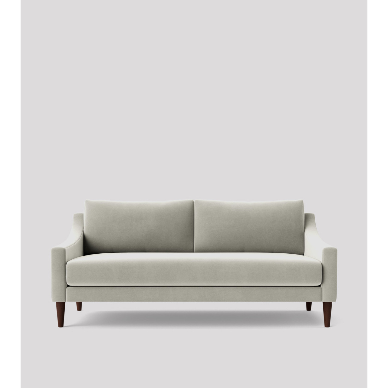 Swoon - Turin - Two-Seater Sofa - Light Grey - Easy Velvet by Swoon ...