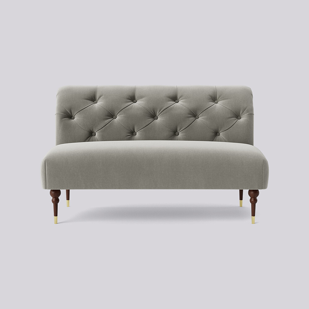 Swoon - Tybalt - Two-Seater Sofa - Grey - Crushed Velvet by Swoon ...