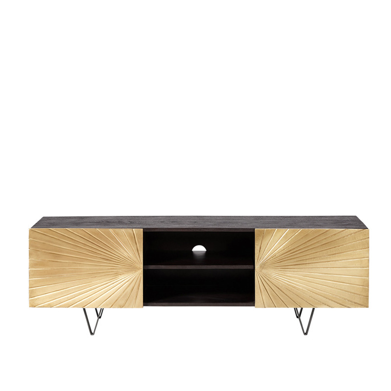 Swoon - Ziggy - TV Stand - Contemporary Style - Brass & Black - Mango ...