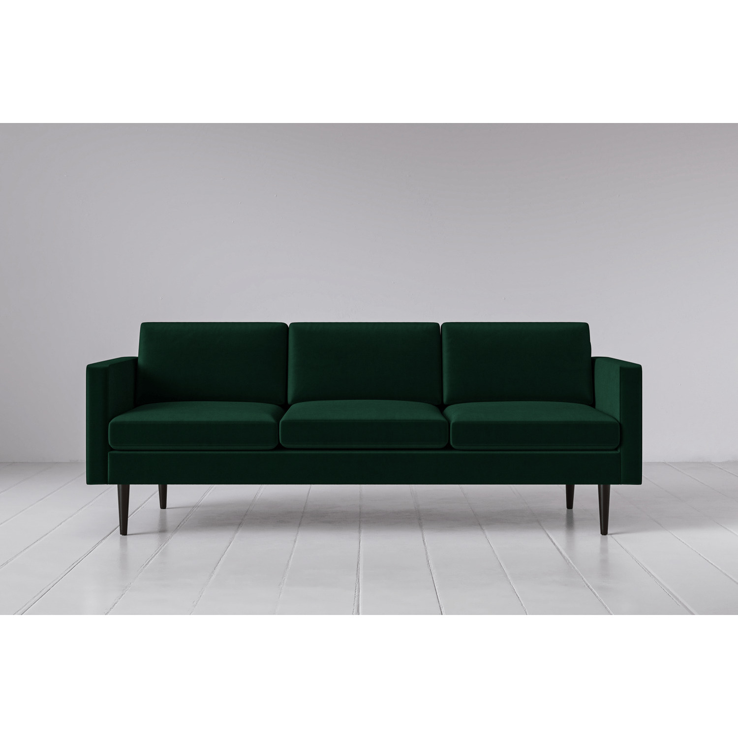 Eco Velvet 3 Seater Sofa from Swyft - Forest - Model 01 - Quick ...