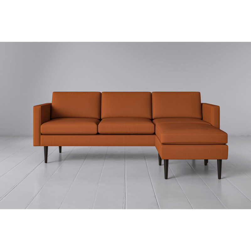 Cotton 2 Seater Left Chaise Sofa - Henna - Model 01 - Quick Delivery by Swyft | ufurnish.com