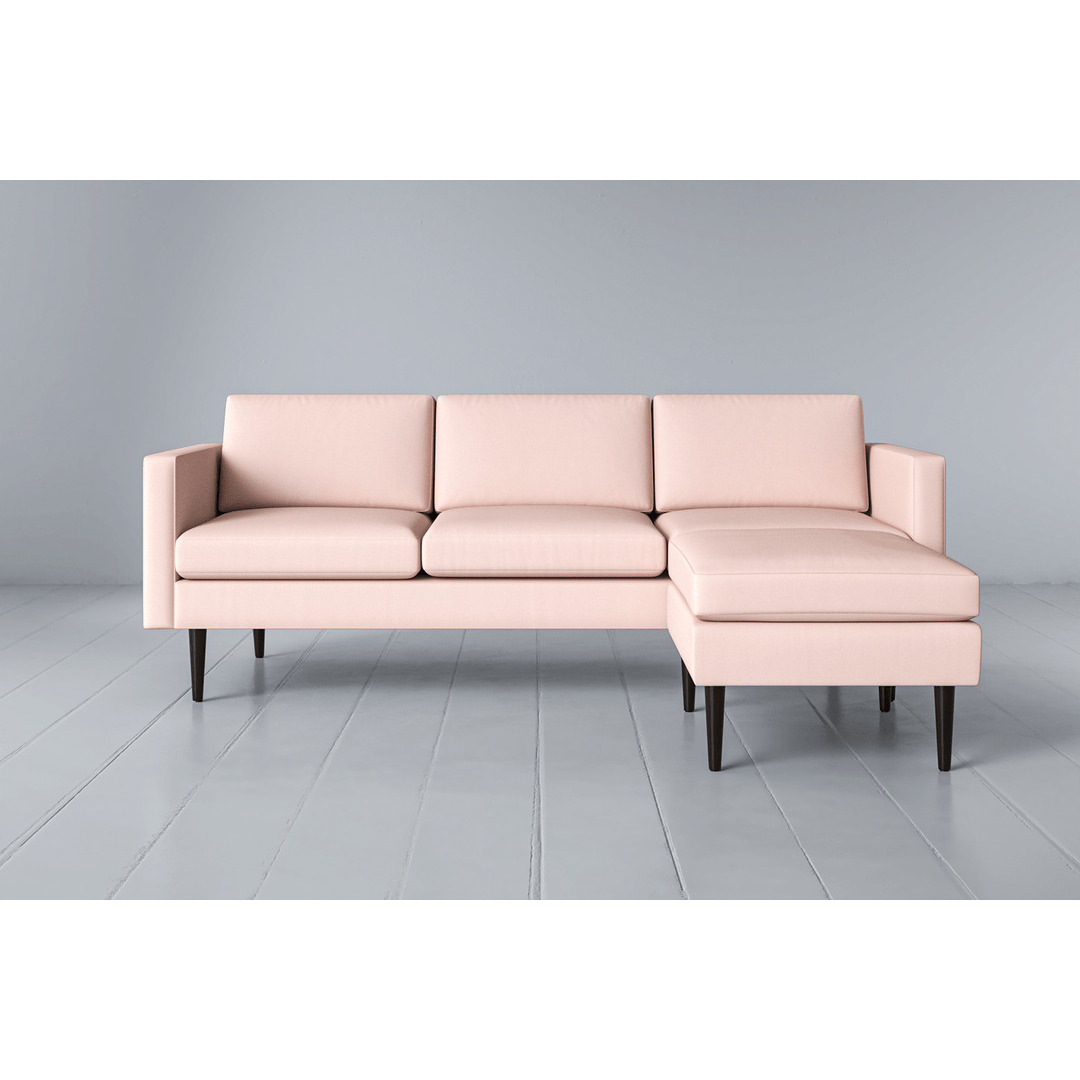 Cotton 3 Seater Right Chaise Sofa - Rose - Model 01 - Quick Delivery by ...